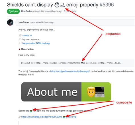 Emoji Sequences Do Not Render In Some Browsers · Issue 5396 · Badges