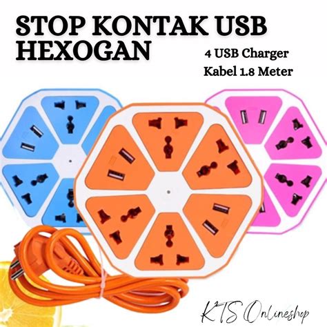 Jual Stop Kontak Jeruk Stop Kontak Usb Hexogan Colokan Segi Enam Lubang Meter Soket