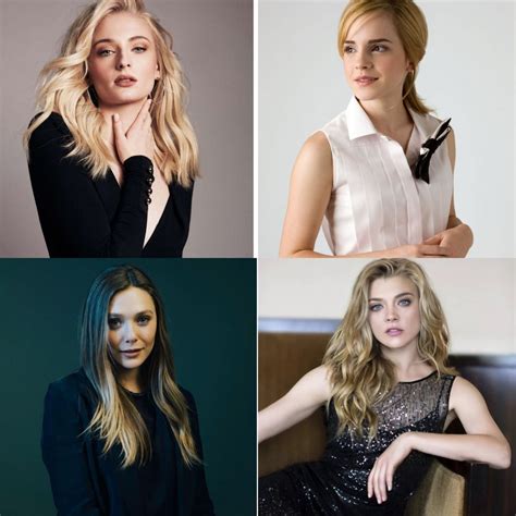 Sophie Turner Vs Emma Watson Vs Elizabeth Olsen Vs Natalie Dormer Rcelebbattles