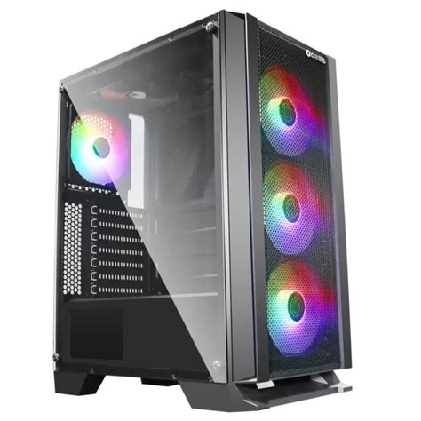 Vetroo Atx Matx Pc Case Mid Tower Gaming Computer Case With 6 Fan Tempered Glass Eur 5802