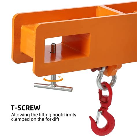 Forklift Lifting Hook 4400lbs Capacity Forklift Accessories Forklift
