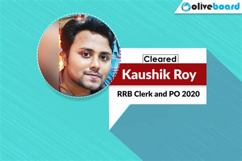 Success Story Of Kaushik Roy Cleared Rrb Clerk And Po 2020