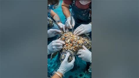 Barnacle Removal How Sea Turtles Keep Their Shells Clean Youtube