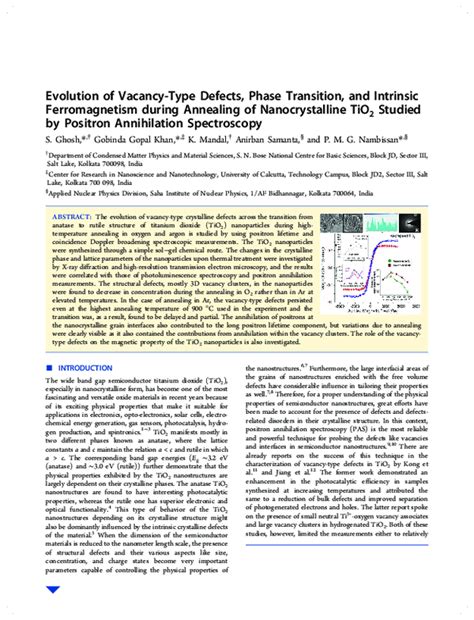 Pdf Evolution Of Vacancy Type Defects Phase Transition And Intrinsic Ferromagnetism During