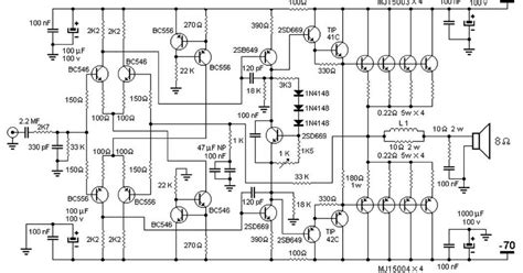 A Detailed Schematic Diagram Of A Subwoofer Amplifier