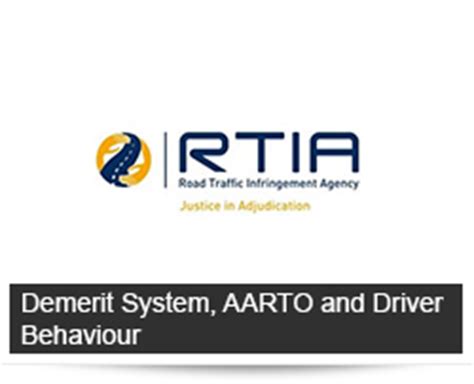 Demerit System AARTO And Driver Behaviour Arrive Alive