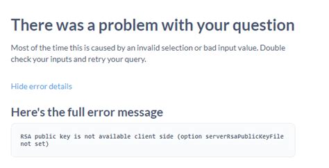 RSA Public Key Is Not Available Client Side Get Help Metabase Discussion