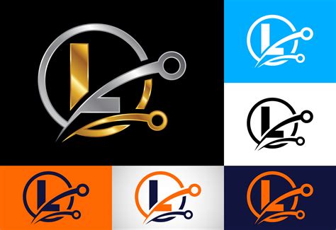 Initial L With Technology Sign Symbol Graphic By Makhondesign