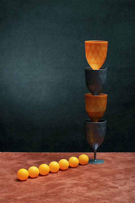 Still Life With Orange Balls And A Figure From Glasses Photograph By Valentin Ivantsov Fine