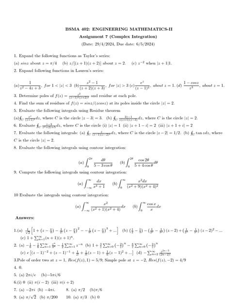 Assignments 7 Pdf Mathematical Physics Mathematical Analysis