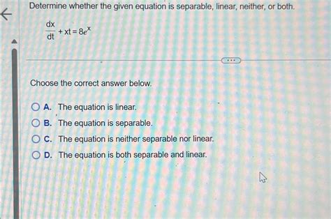 solved determine whether the given equation is separable