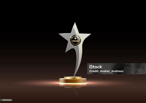 Vektor Penghargaan Trofi Kaca Kosong Realistis Ilustrasi Stok Unduh