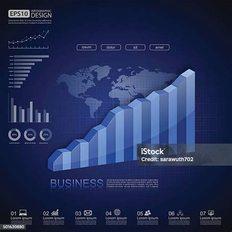 벡터 일러스트 벡터 일러스트레이션 비즈니스 인포그래픽 3d 그래프 개선에 대한 스톡 벡터 아트 및 기타 이미지 개선 그래프