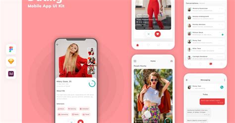 Dating Mobile App Ui Kit Ux And Ui Kits Ft Social And Relationship Envato