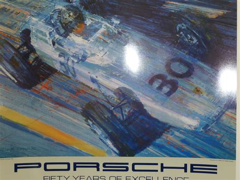 Bonhams Cars A Collection Of Four Porsche Posters By Dexter Brown 1982