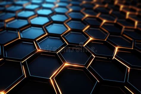 Hexagonal Cellular Structure Wall Texture With 3d Hexagon Tile Pattern