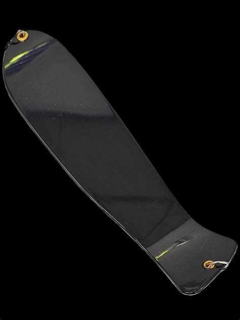 10 Black Fish Flasher Blank No Fins