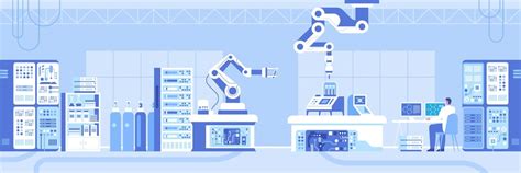Premium Vector Automated Scientific Laboratory Horizontal Background