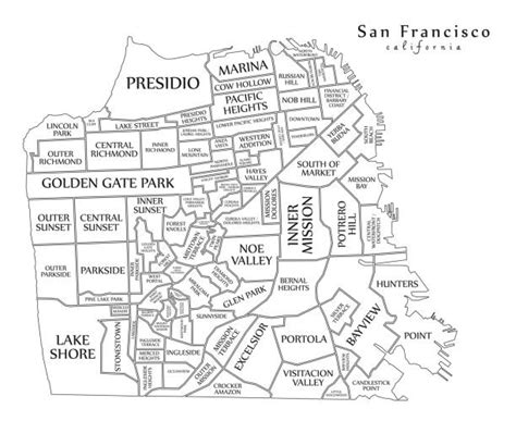 San Fran Neighborhood Map San Francisco Neighborhoods Mapped The Most