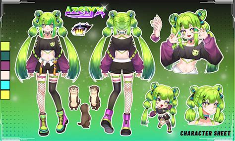 Draw Custom Character Sheet Vtuber Reference Sheet Vtuber Oc Anime