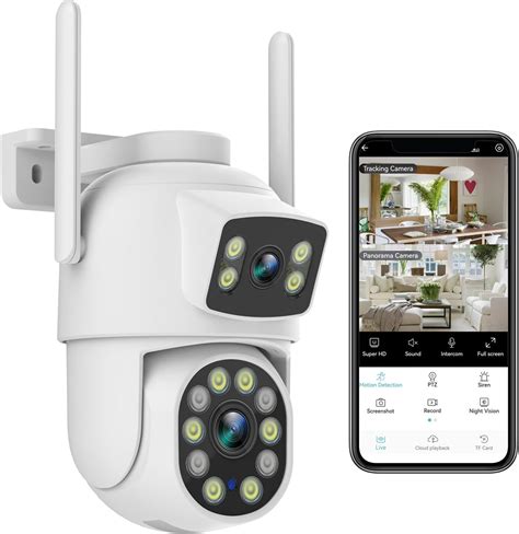 Guoanvision 6mp Security Camera Outdoor Dual Lens Outside