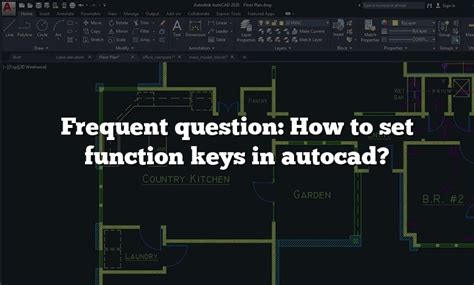 Frequent Question How To Set Function Keys In Autocad Caddikt