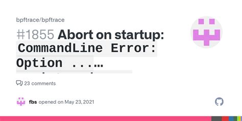 Abort On Startup `commandline Error Option Registered More Than