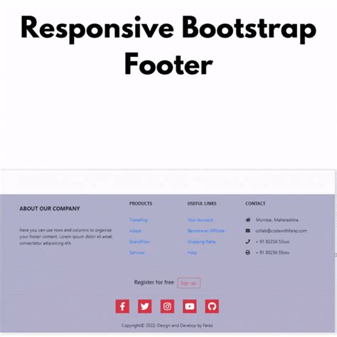 Bootstrap Footer Template For Every Website Style