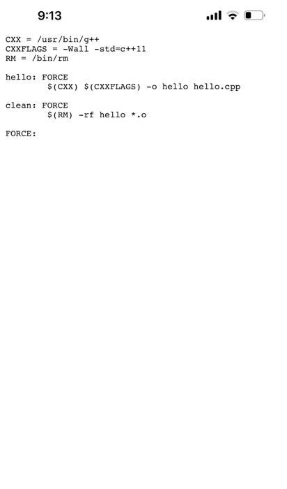 Solved 9 13 CXX Usr Bin G CXXFLAGS Wall Std C 11 Chegg Com
