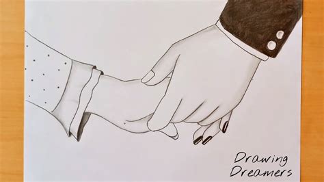 How To Draw Couple Holding Hands Step By Step Pencil Drawing Couple Drawings Drawings