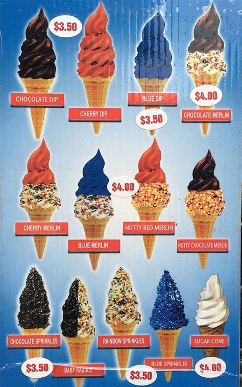 Menú De Helados Mister Softee