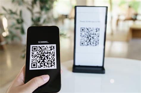 Premium Photo Qr Code Payment E Wallet Man Scanning Tag Accepted