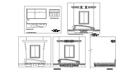 Bedroom Area Elevation Detail 2d Drawing In This Autocad Format