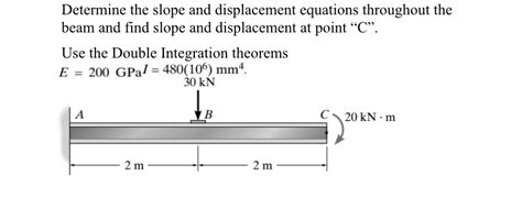 Solved Determine The Slope And Displacement Equations