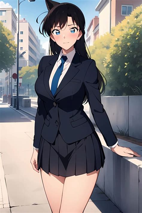 Ran Mouri Chicas Anime Detective Conan Abrazo Anime