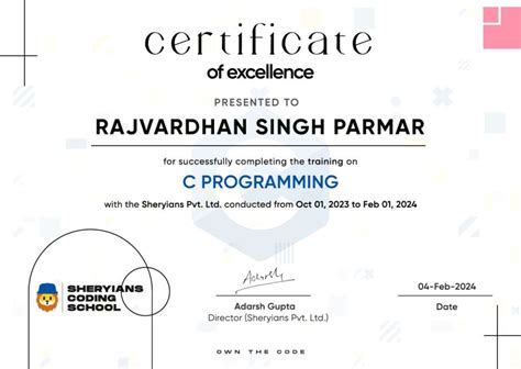 Happy To Share That Ive Earned My C Programming Certification From
