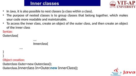 Java Programming Inner And Nested Classespptx