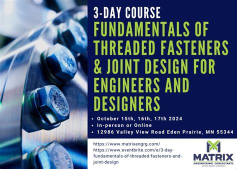 Learn Fastener Design With Matrix Engineering Matrix Engineering Consultants Posted On The