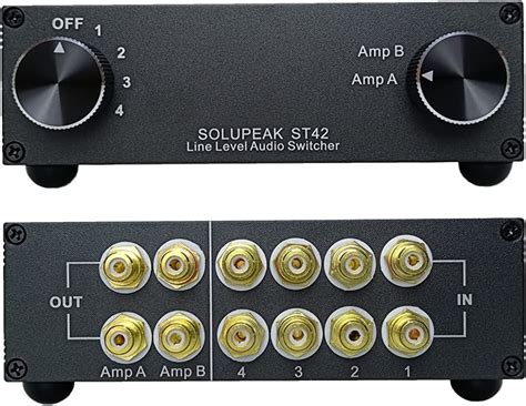 Amazon Com SOLUPEAK ST Way RCA Audio Switch Source Signal Input Switcher Selector Splitter