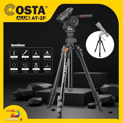 Jual Tripod Fluid Head Costa Alus At 2f Profesional Camera Video Maker