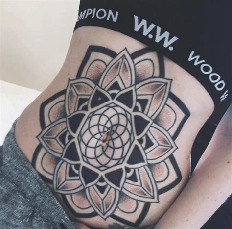 Geometric Stomach Tattoos For Guys Bold Designs That Make A Statement