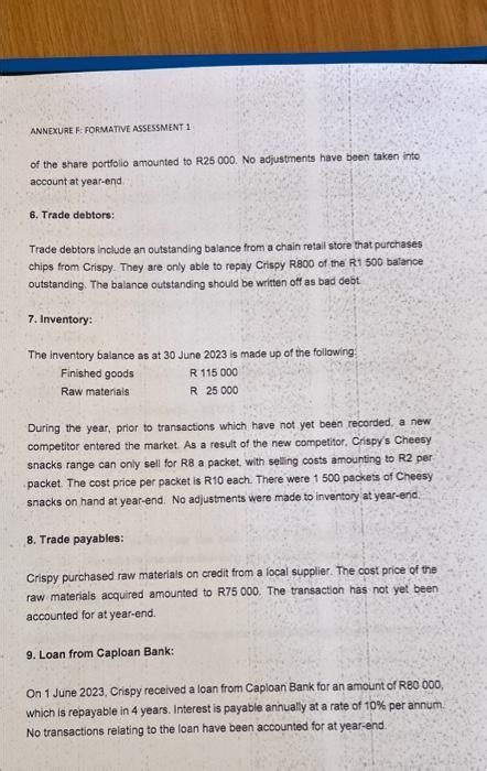Solved Annexure F Formative Assessment 1 Question 2 61