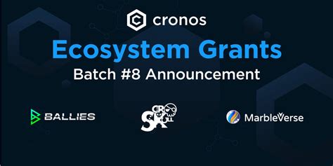 Announcing Batch 8 Of Cronos Ecosystem Grants By Jay Lin