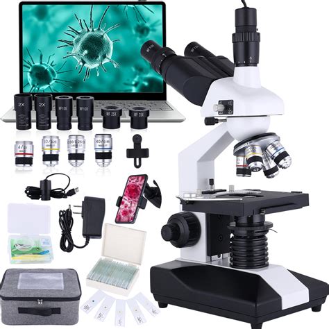 Herwicm Compound Trinocular Microscope 40x 5000x