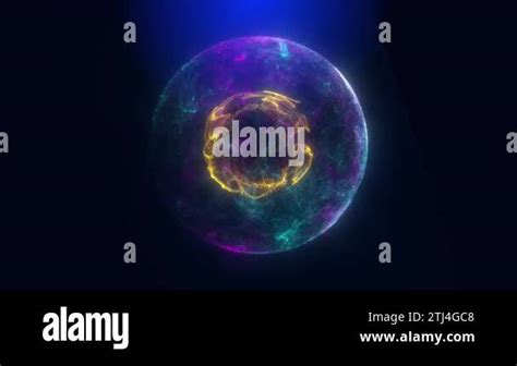 abstract spheres with dynamic energy fields the inner sphere shows