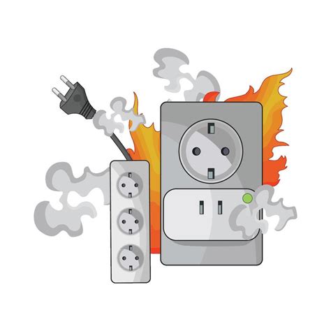 Illustration Of Electrical Socket Fire 45717322 Vector Art At Vecteezy