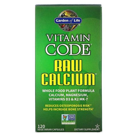 Garden Of Life Vitamin Code Raw Calcium 120ct Capsules Organic Basic Food