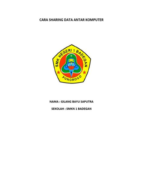 Materi Sharing File Antar Komputer Gilang Bayu Saputra Smkn 1 Badegan Wps Office Pdf