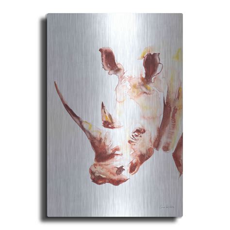 Luxe Metal Art Rhino By Alan Majchrowicz Metal Wall Art 16x24