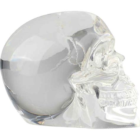 Small Translucent Skull Statue Sc5451 Medieval Collectibles